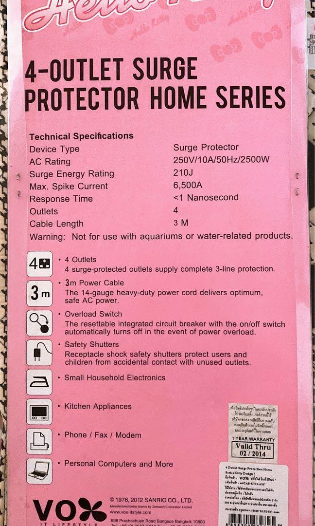 BNIP 100% original hello kitty extension cord, TV & Home Appliances ...