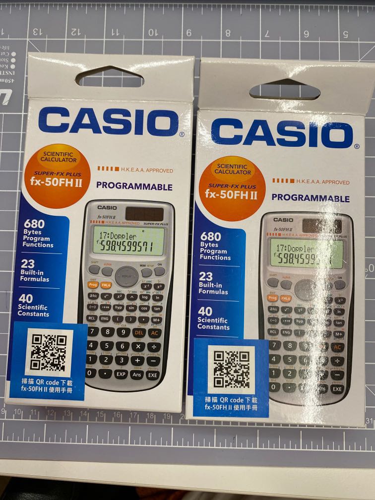 Casio fx-50FH II 盒 Box ×2, 興趣及遊戲, 手作＆自家設計, 文具 - Carousell