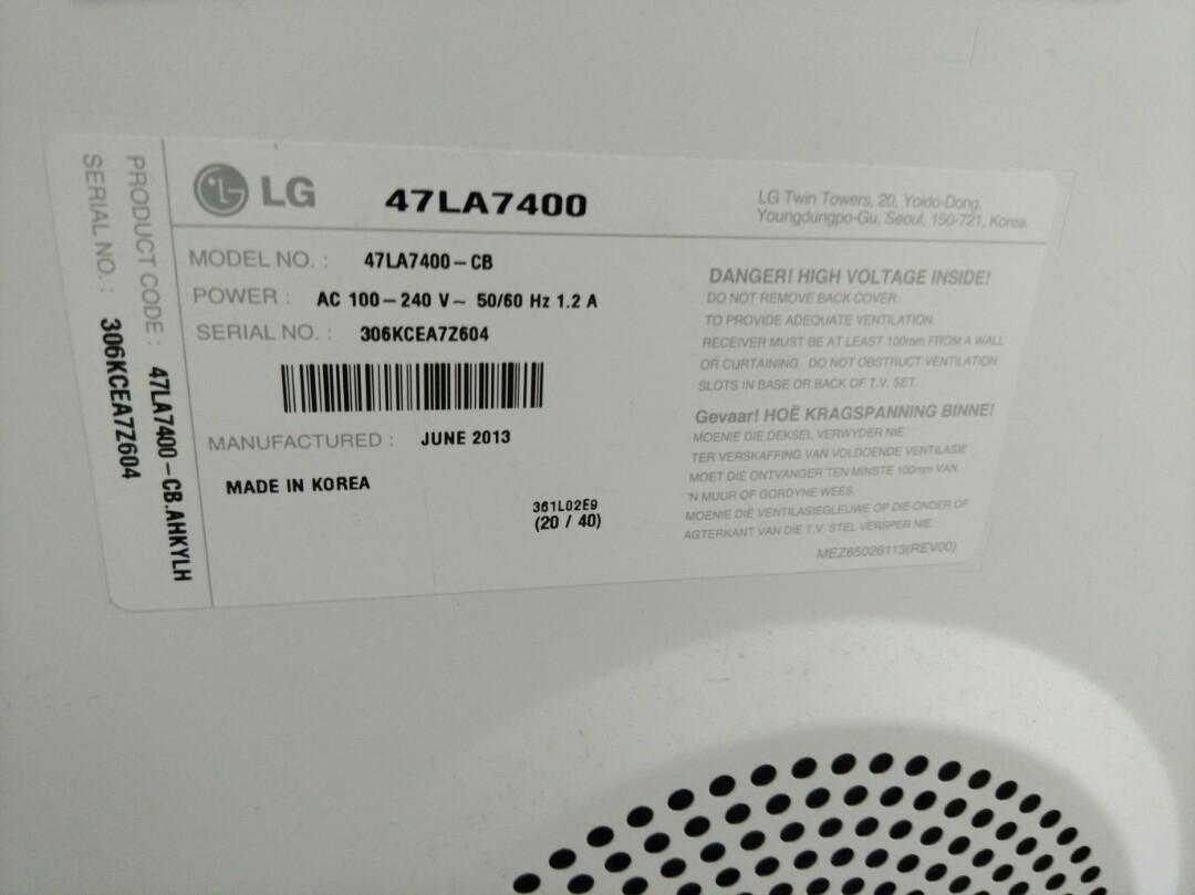 LG 47吋 CINEMA 3D 智能電視 LA7400, 家庭電器, 電視 & 其他娛樂, 電視 - Carousell