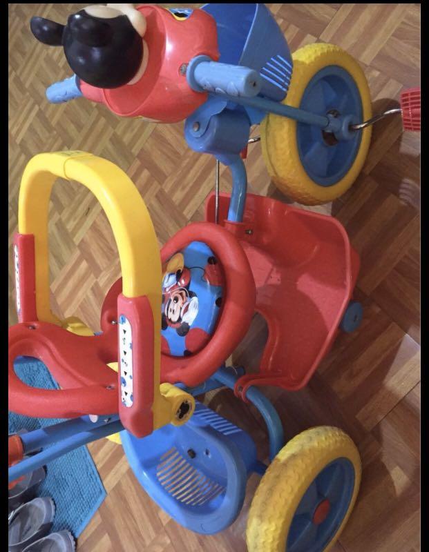 Mickey Mouse Trike with shade, Babies & Kids, Infant Playtime on Carousell