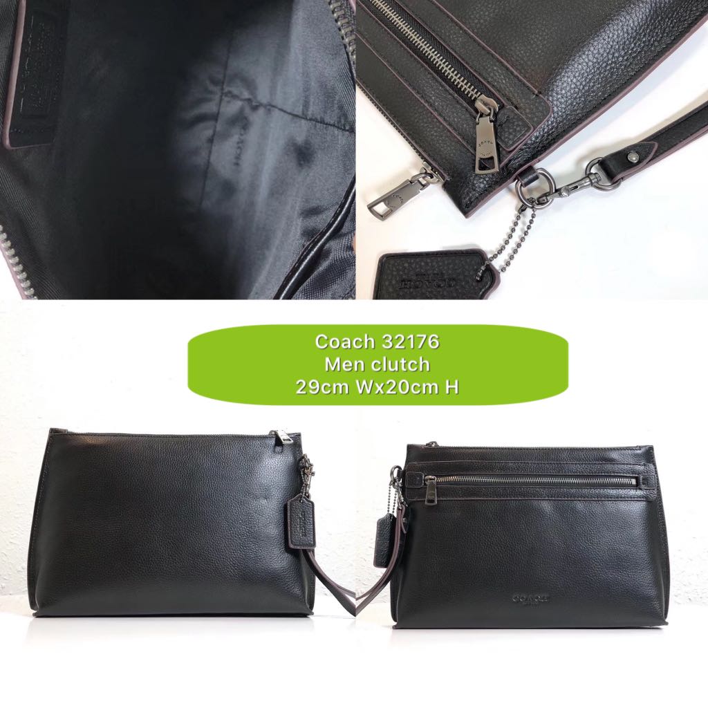 (Preorder & fixed $) coach men clutch, Men's Fashion, Bags & Wallets ...