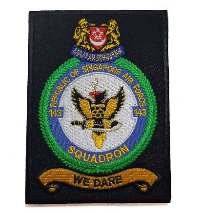 RSAF Patch Singapore Air Force 143 Sqn Squadron F16 Velcro Patch Badge ...