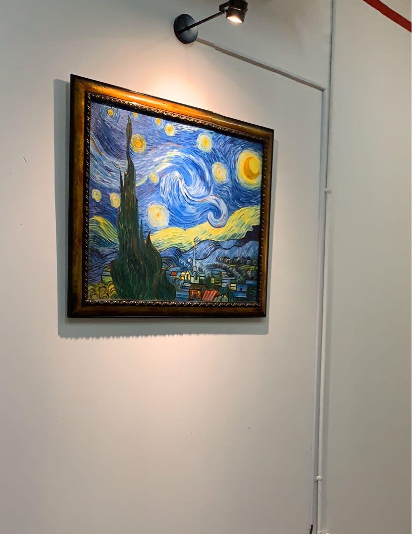 Starry Night Replica Oil Painting, Hobbies & Toys, Stationery & Craft ...