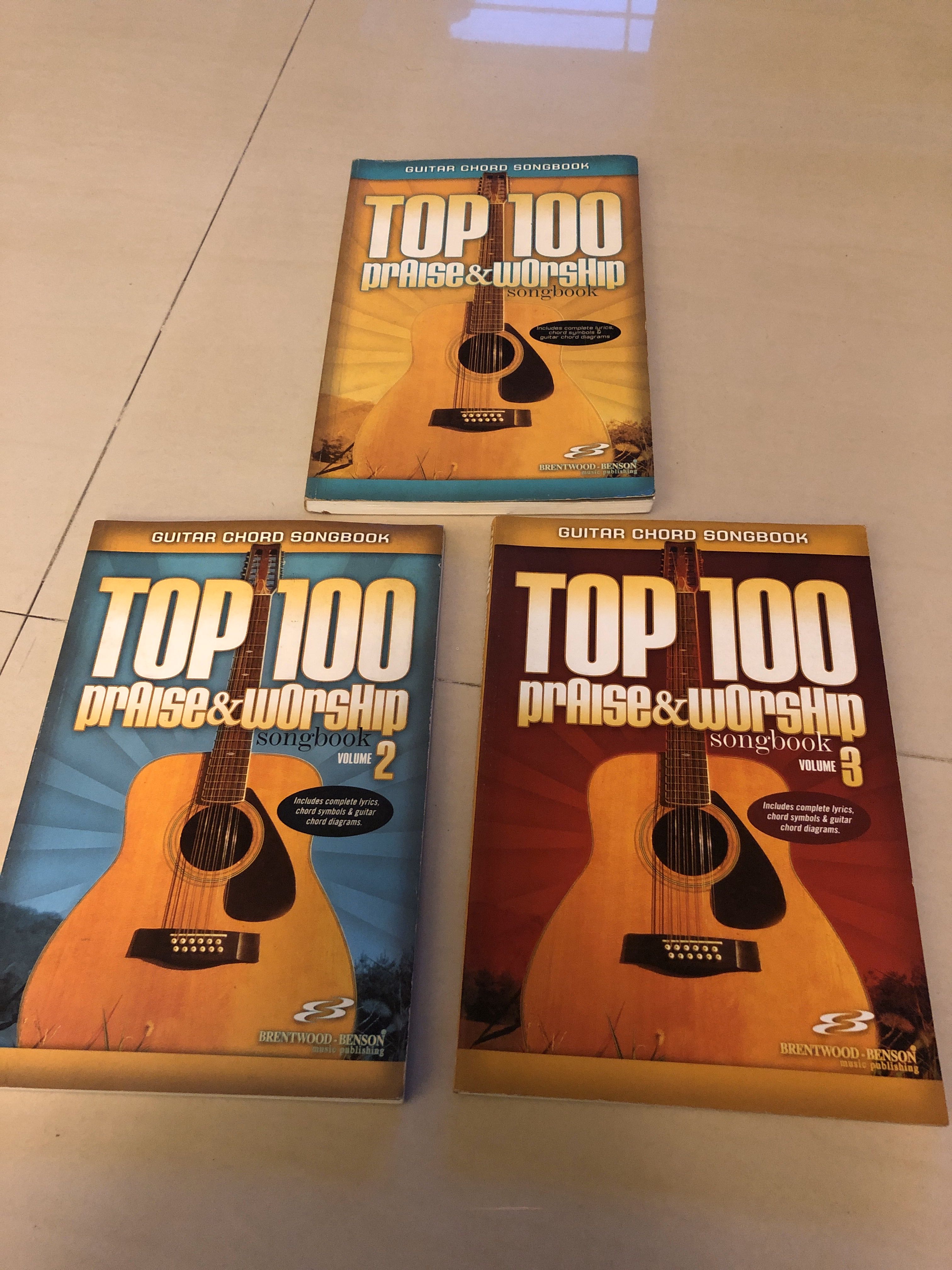 Top 100 Praise & Worship Guitar Chord Songbooks Volume 1-3, Everything Else on Carousell