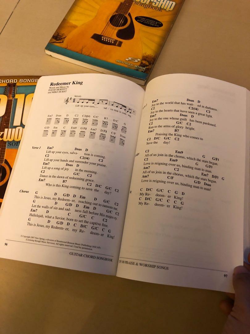 Top 100 Praise & Worship Guitar Chord Songbooks Volume 1-3, Everything Else on Carousell