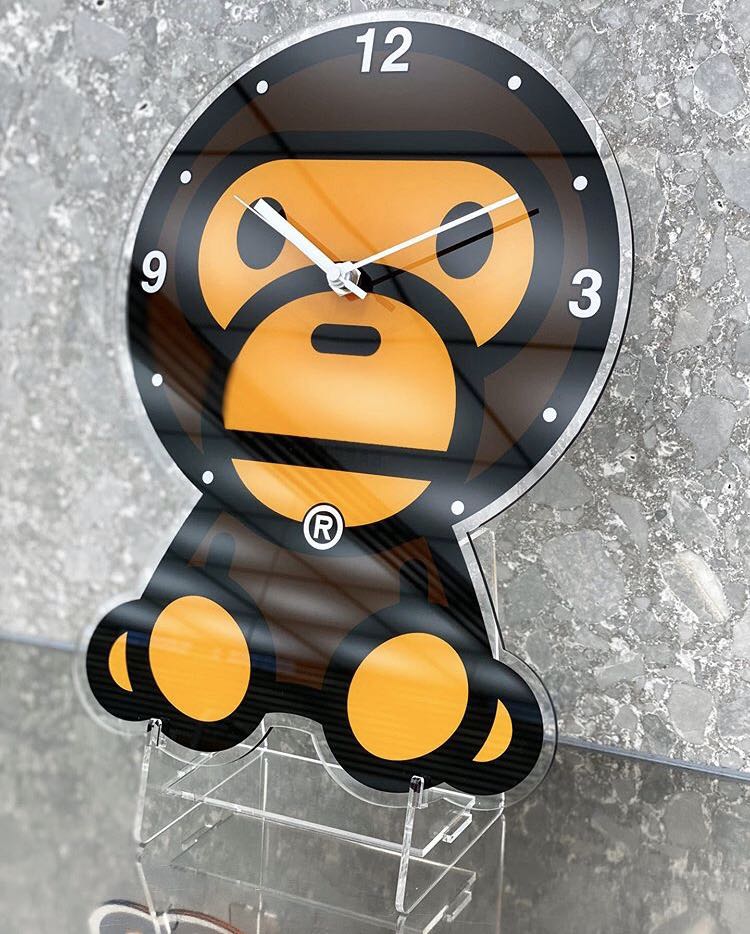 BAPE BABY MILO WALL CLOCK, Furniture, Home Decor, Others on Carousell