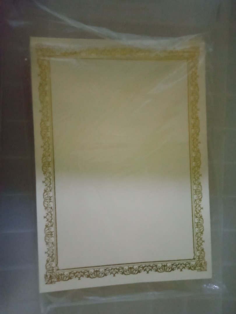 Border paper. Certificate/ Invitation card, Hobbies & Toys, Stationery ...