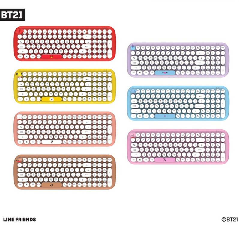 BT21 Baby Wireless Retro Keyboard by Royche -BTS, Hobbies & Toys, Collectibles & Memorabilia ...