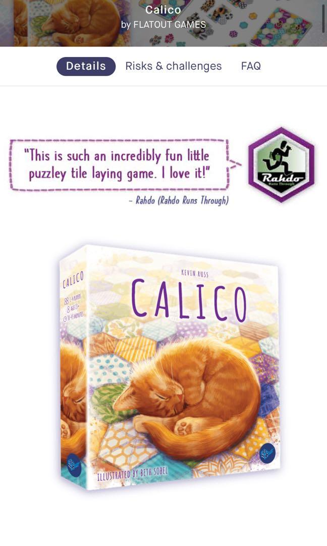 Calico board game Kickstarter ARRIVED, Hobbies & Toys, Toys & Games on ...