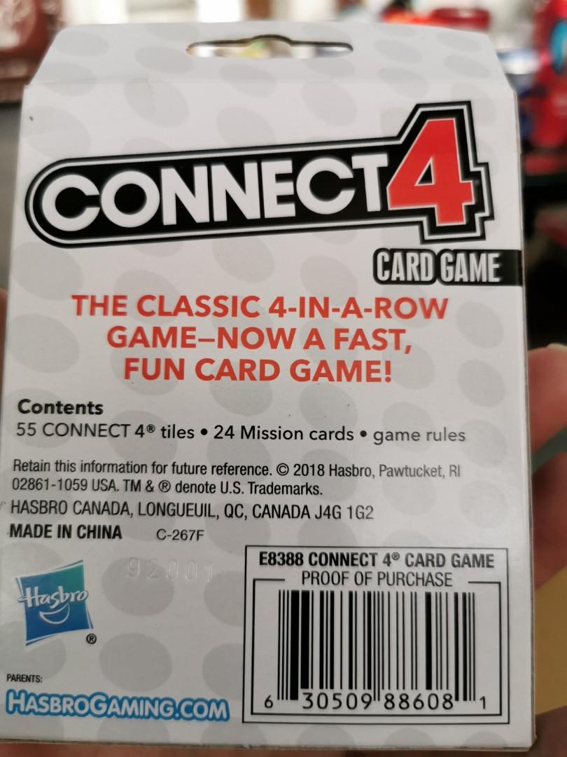 Connect 4 card game, Hobbies & Toys, Toys & Games on Carousell