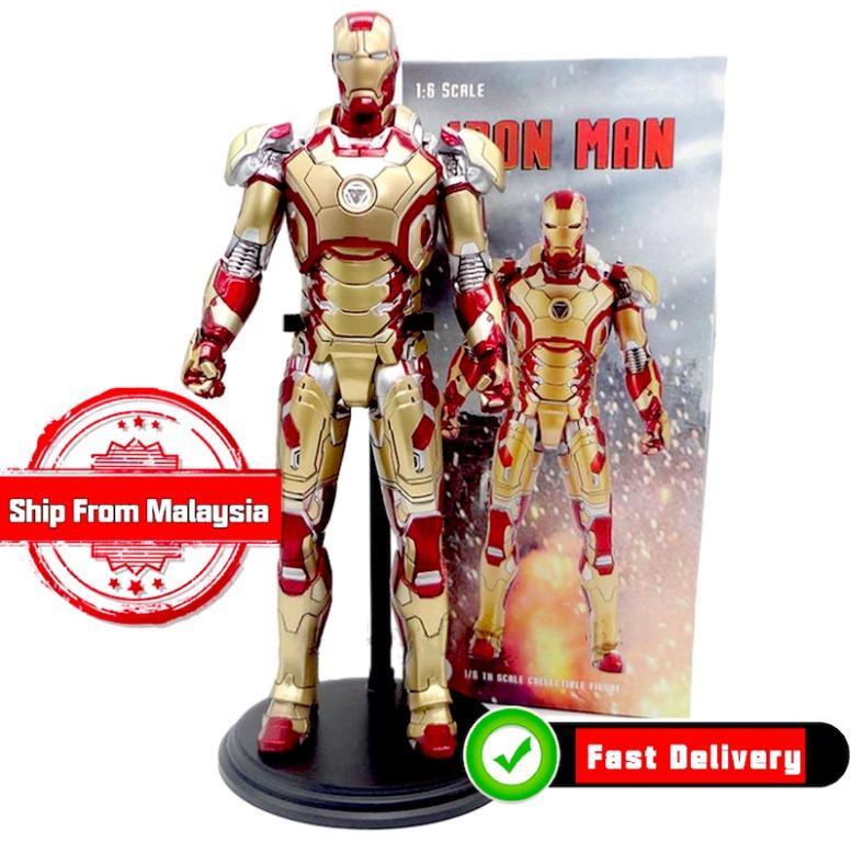 Crazy Toys Avengers EMPIRE TOYS IRON MAN MARK 42 1/6 Scale Collectible Figure MK42 31cm Statue ...