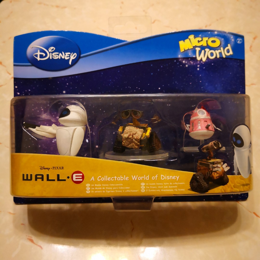 Disney Micro World Wall-E & Eye Figure 太空奇兵威E, 興趣及遊戲, 玩具 & 遊戲類 - Carousell