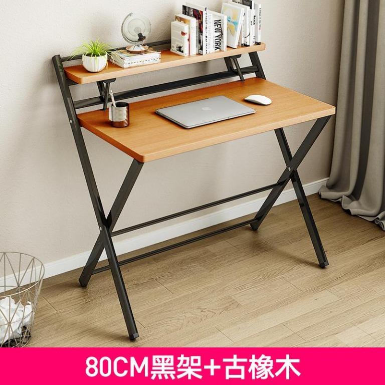 Elegant study table desk with book shelf, Furniture & Home Living ...