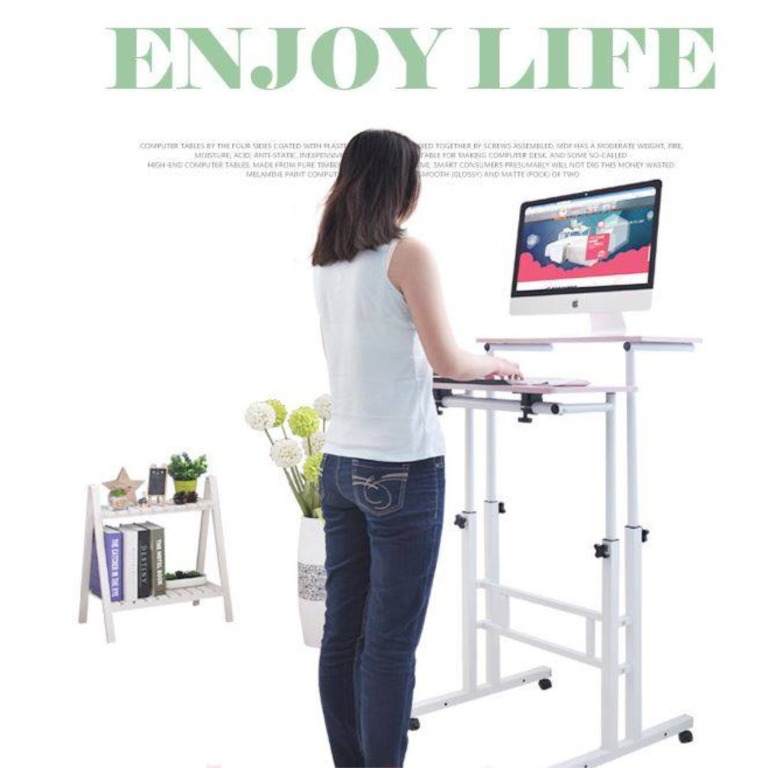 Height Adjustable Standing Computer Laptop Table, Furniture & Home ...