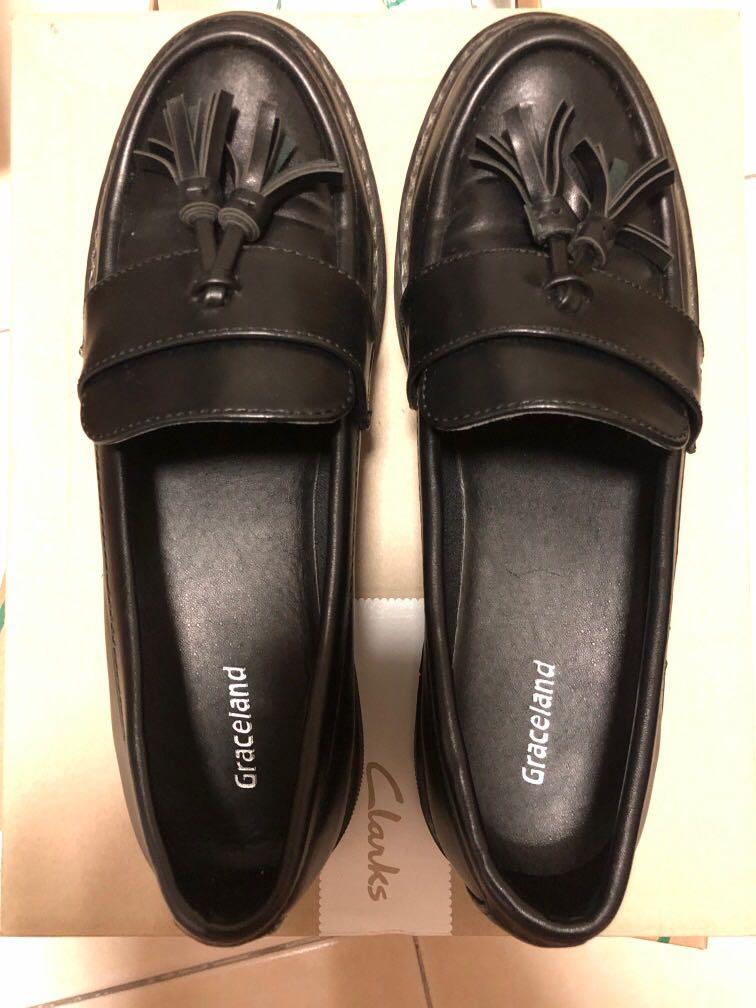 Leather 1-inch Platform Shoes, Women's Fashion, Footwear, Loafers on ...