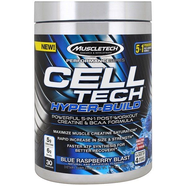 *BACKORDER* MuscleTech Cell Tech Hyper-Build Creatine & BCAA Formula 30 ...