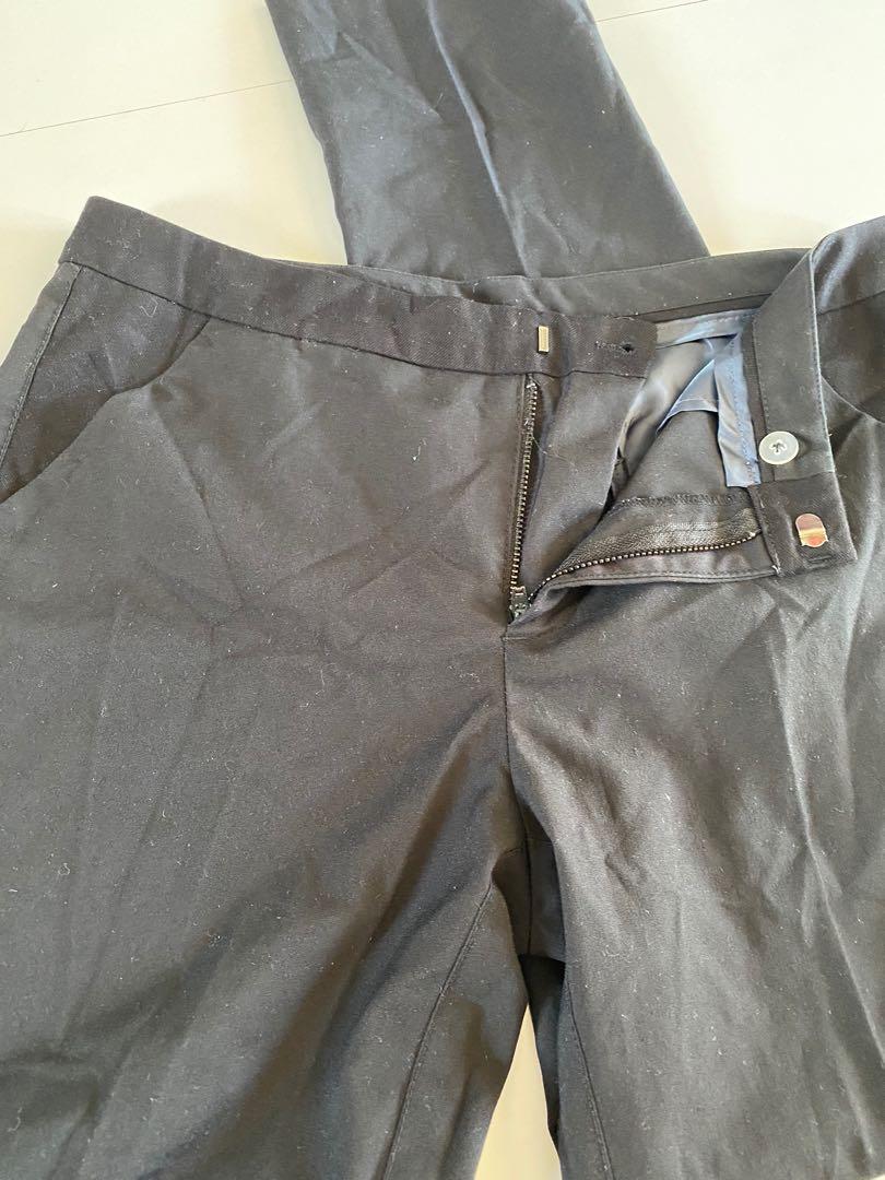 Black slacks baston cut, Men's Fashion, Bottoms, Chinos on Carousell