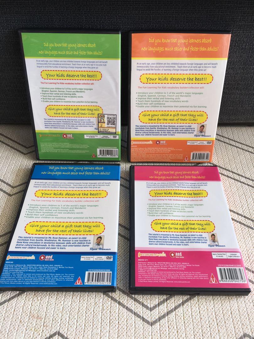 Children multi language learning DVD ( English mandarin Spanish French ...