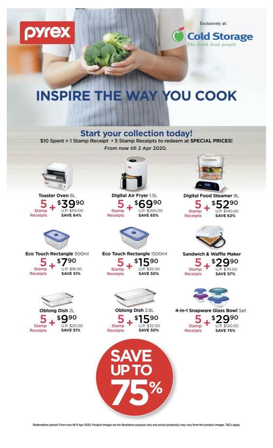 Cold Storage stamps - exclusive PYREX campaign, Tickets & Vouchers, Vouchers on Carousell