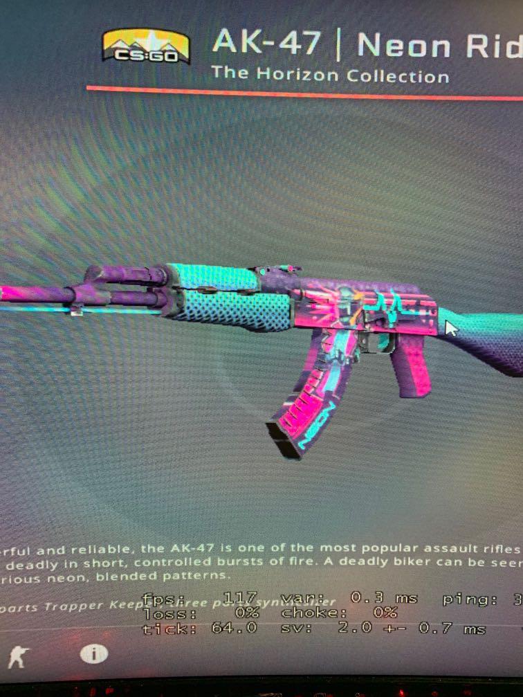 Csgo Skins|AK-47 NEON RIDER (FT), Video Gaming, Gaming Accessories ...