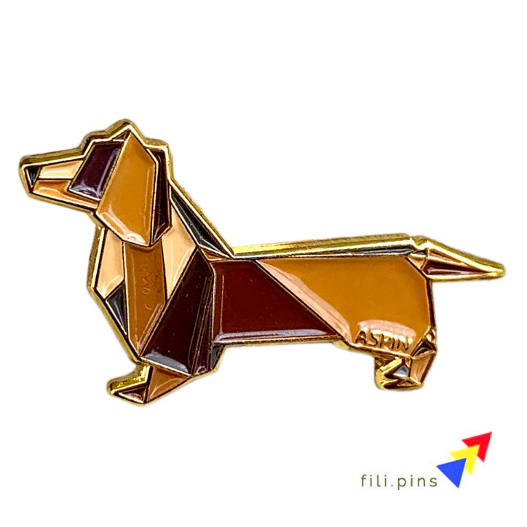 Dachshund Fili.Pins Origami Inspired Enamel Pin, Pet Supplies, Homes ...