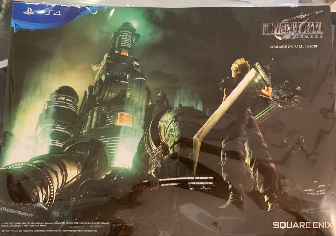 FF7 remake final fantasy 7 remake table mat official, Video Gaming ...