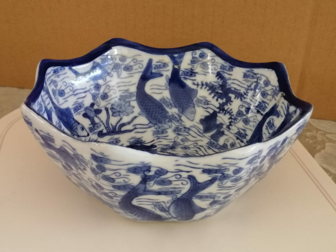 Koi Oriental Calligraphy Pot, Furniture & Home Living, Gardening, Pots ...