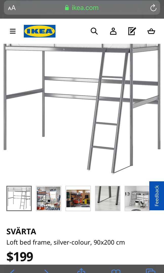 LOFT NED FRAME from IKEA, Furniture & Home Living, Furniture, Bed ...