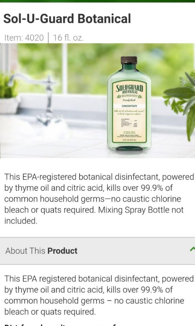 (Melaleuca) Sol-U-Guard Botanical Disinfectant, Everything Else on ...