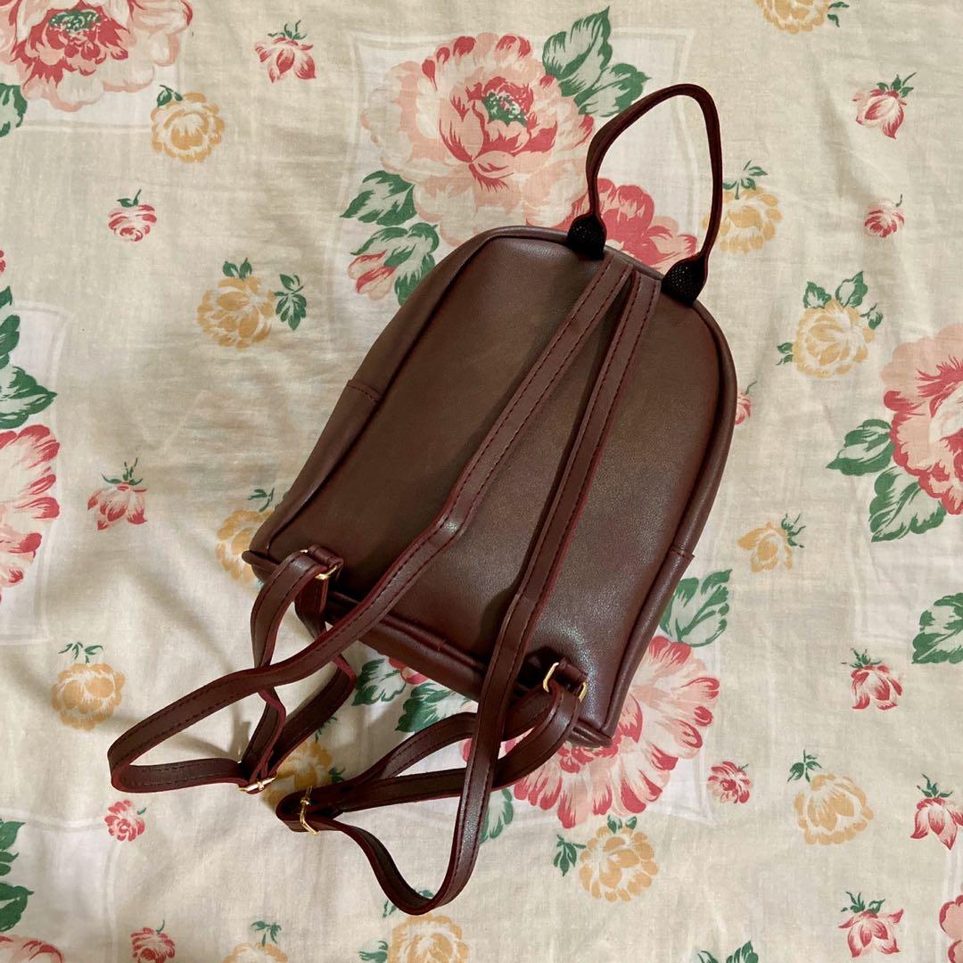 Mini Backpack - Maroon, Women's Fashion, Bags & Wallets, Backpacks on ...