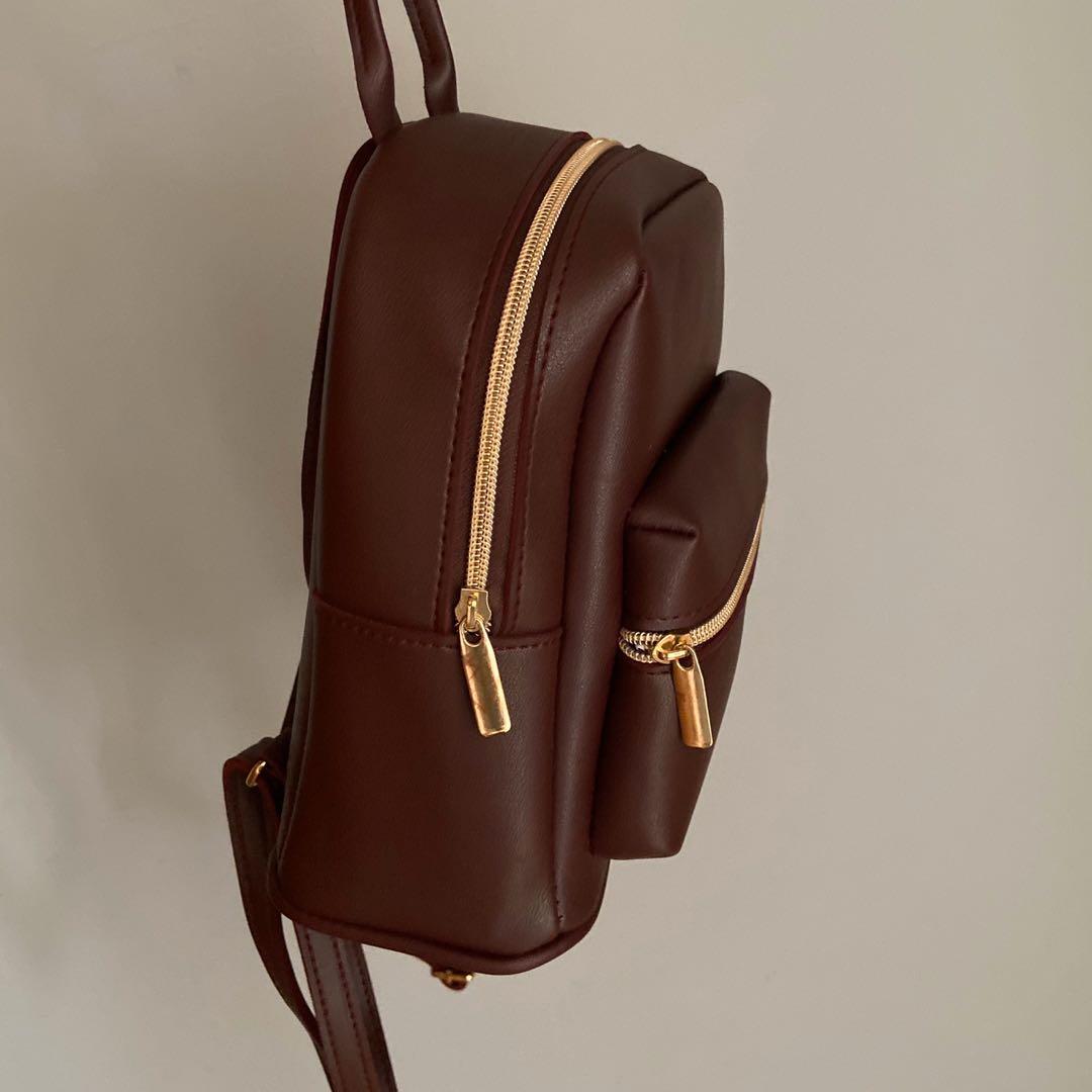 Mini Backpack - Maroon, Women's Fashion, Bags & Wallets, Backpacks on ...