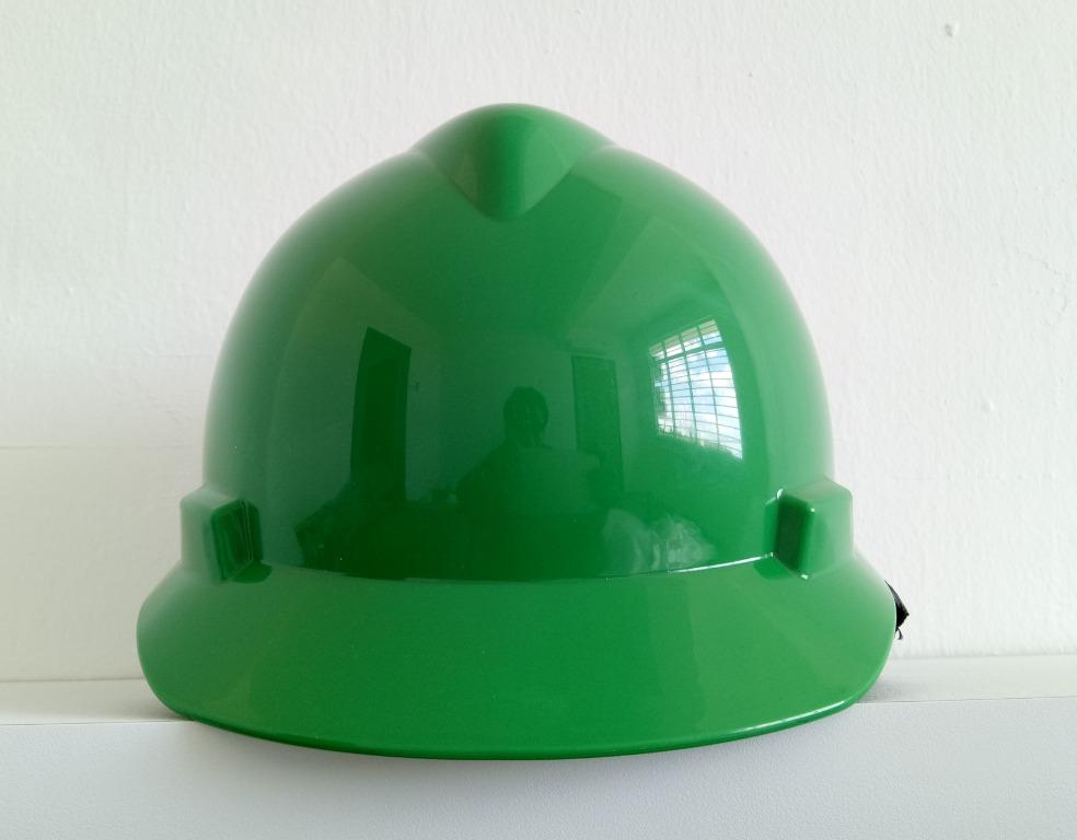 MSA Safety Helmet - V-Gard Green, Sports Equipment, Exercise & Fitness ...
