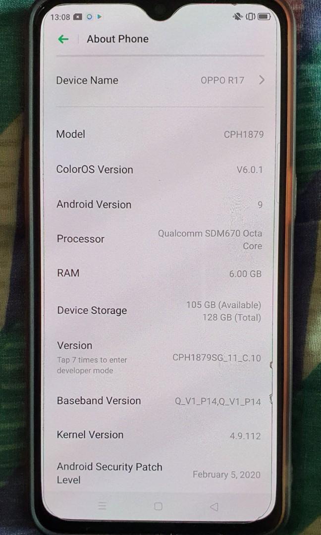 OPPO R17 Ambient Blue ( Model CPH1879 ) 6GB RAM+128GB ROM, Mobile ...