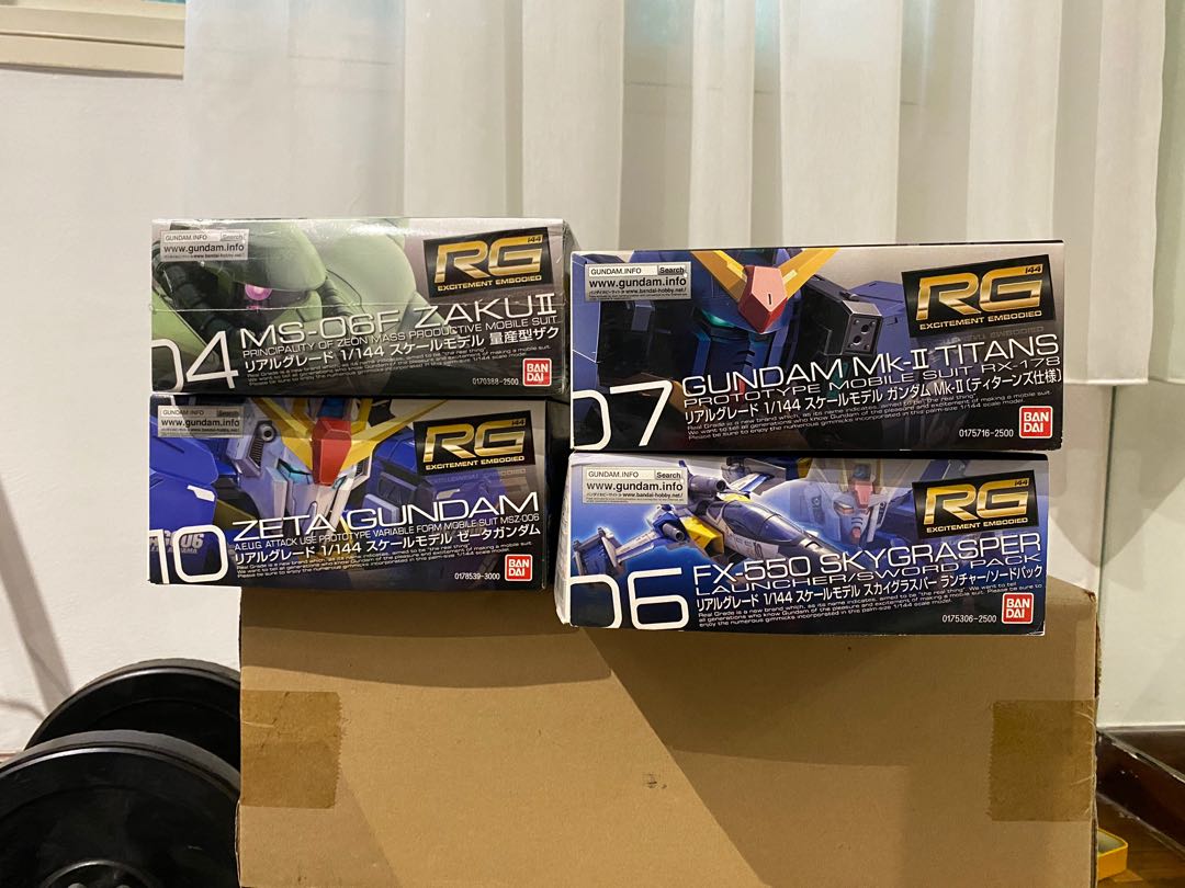 RG Gundam kits, Hobbies & Toys, Toys & Games on Carousell
