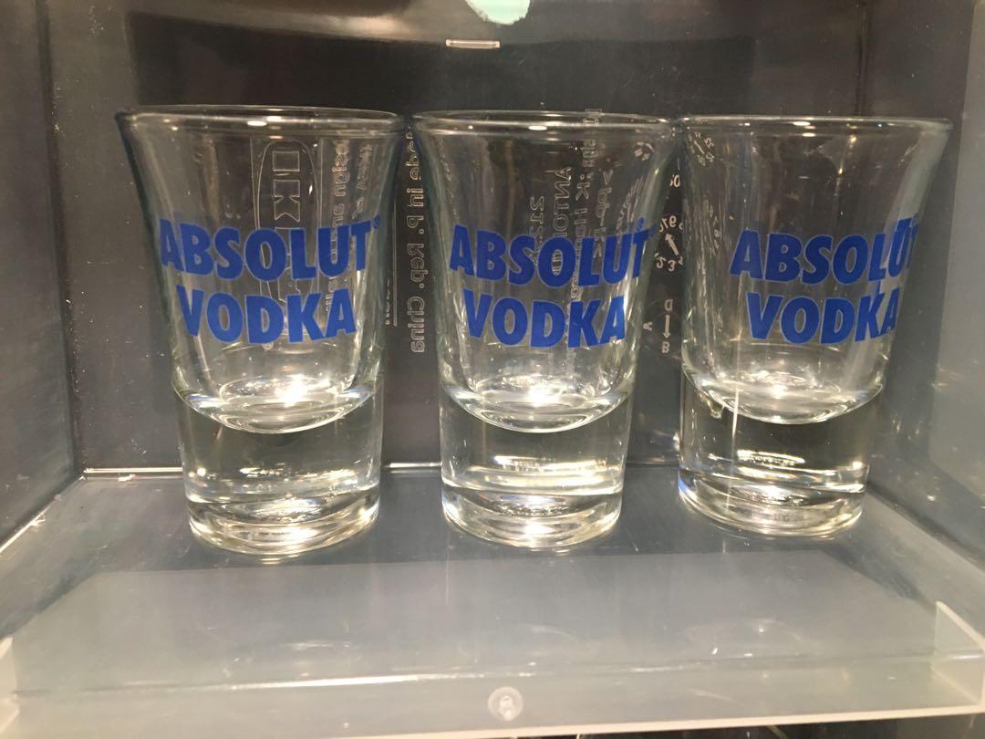 Shot Glass - Absolut Vodka, Furniture & Home Living, Home Decor, Vases ...