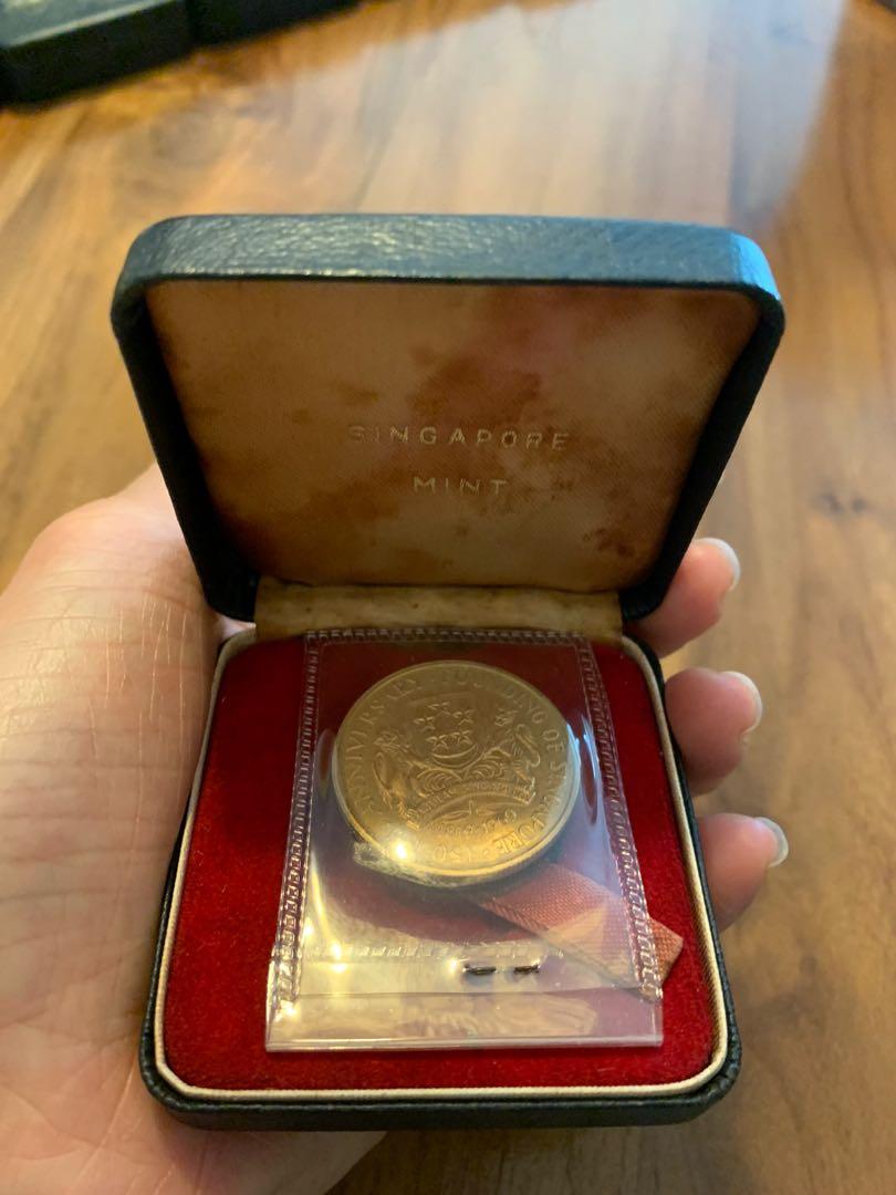 Singapore 1969 150th Anniversary Gold Coin $150 Gold Weight 22.79g ...