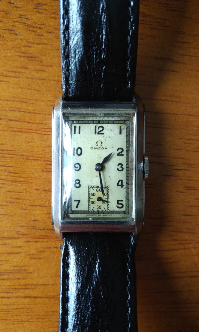 Vintage Omega Tank style watch, Luxury, Watches on Carousell