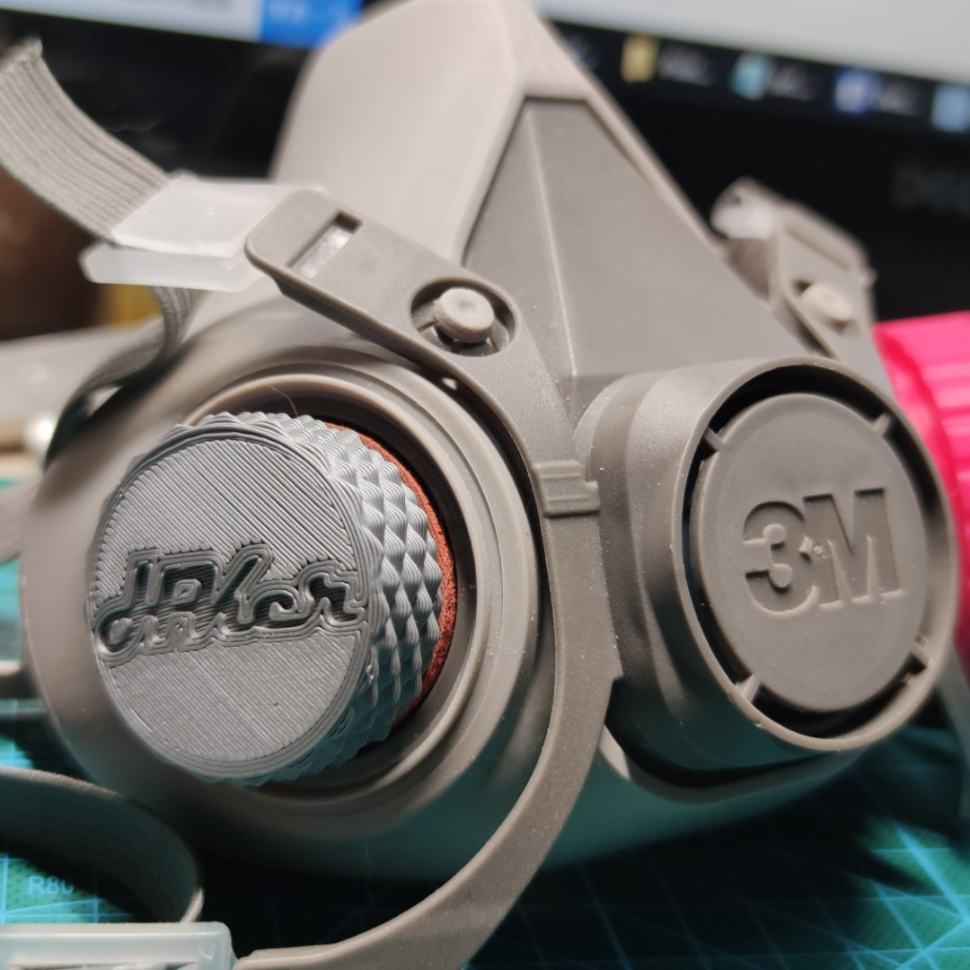 3M 6系7系雙罐豬嘴防毒面具HKer雙改單吸氣口菠蘿釘密封蓋氣密堵頭一个, 健康及營養食用品, 口罩、面罩 - Carousell