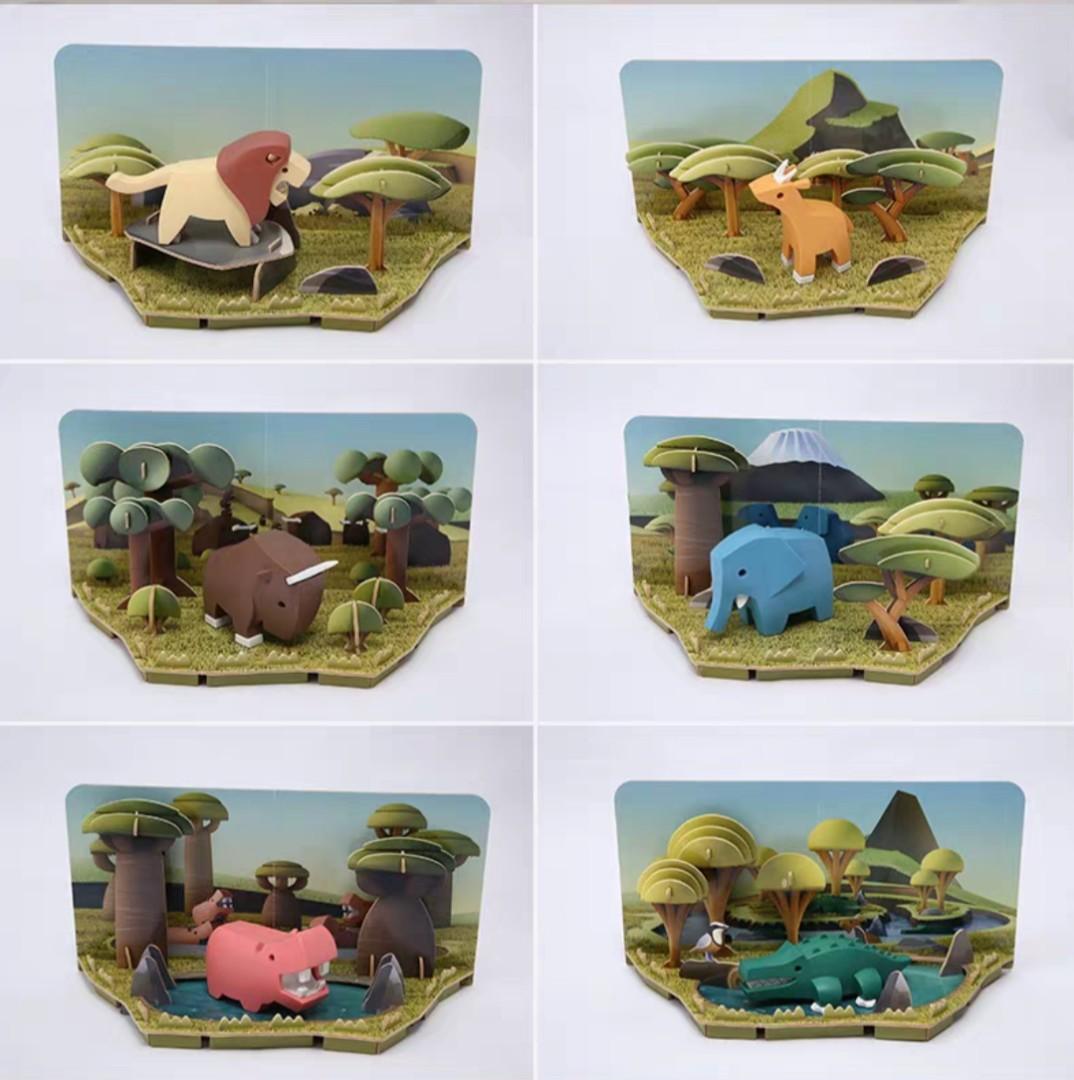 Halftoys magnet 3D pazzle Animals and their babies, Hobbies & Toys ...