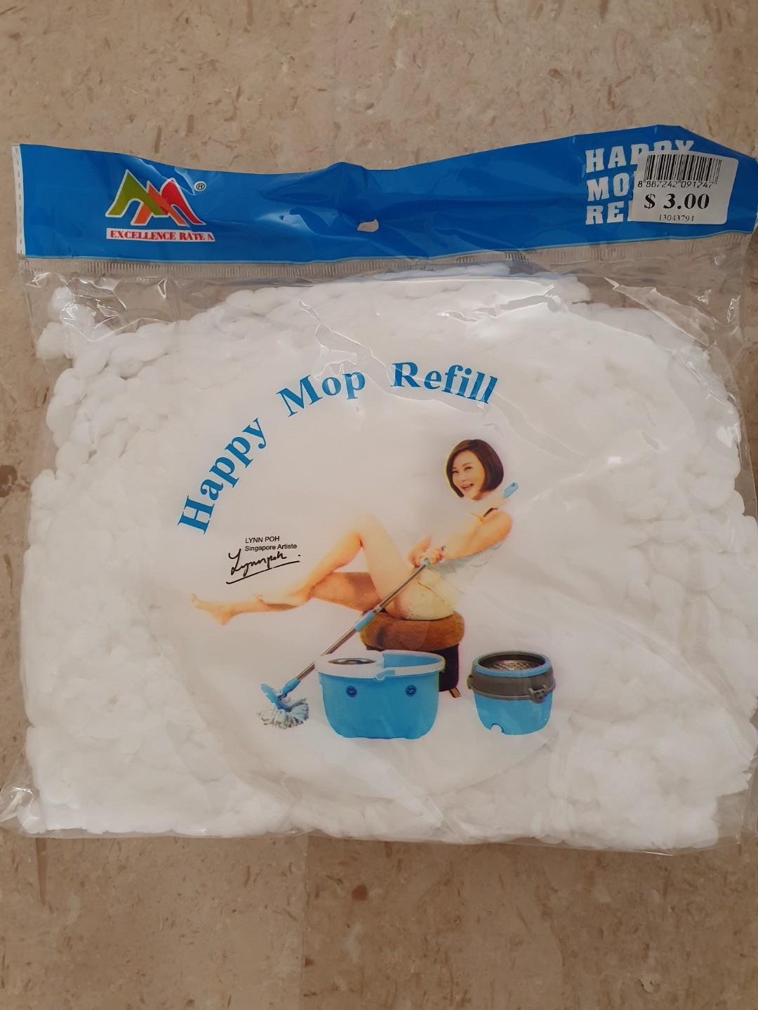 HAPPY MOP Spin Mop refill, Furniture & Home Living, Cleaning & Homecare ...