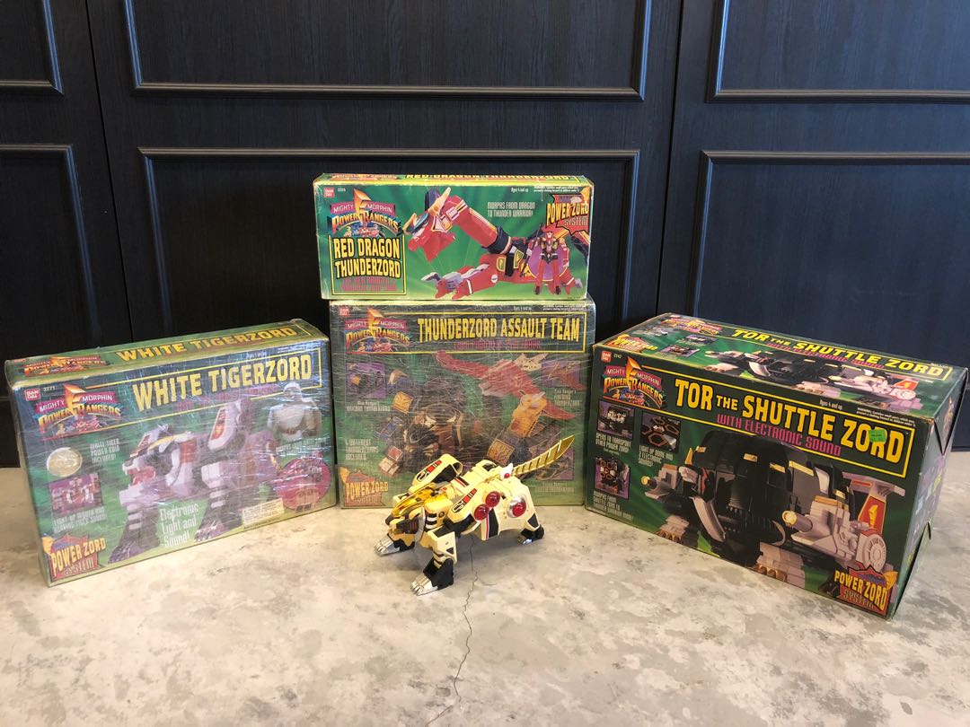 Vintage 1994 Mighty Morphin Power Rangers Thunder Megazord Set ( Red ...