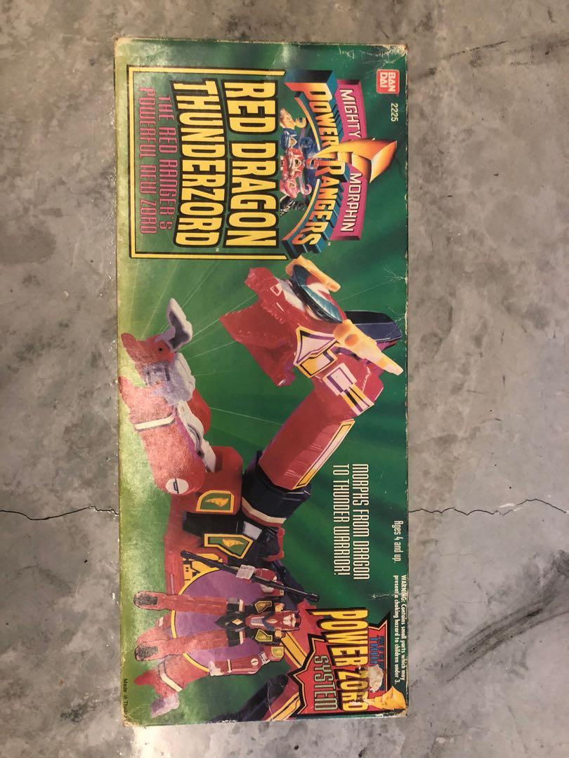 Vintage 1994 Mighty Morphin Power Rangers Thunder Megazord Set ( Red ...
