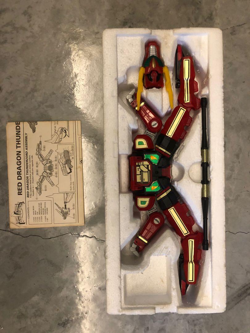 Vintage 1994 Mighty Morphin Power Rangers Thunder Megazord Set ( Red ...