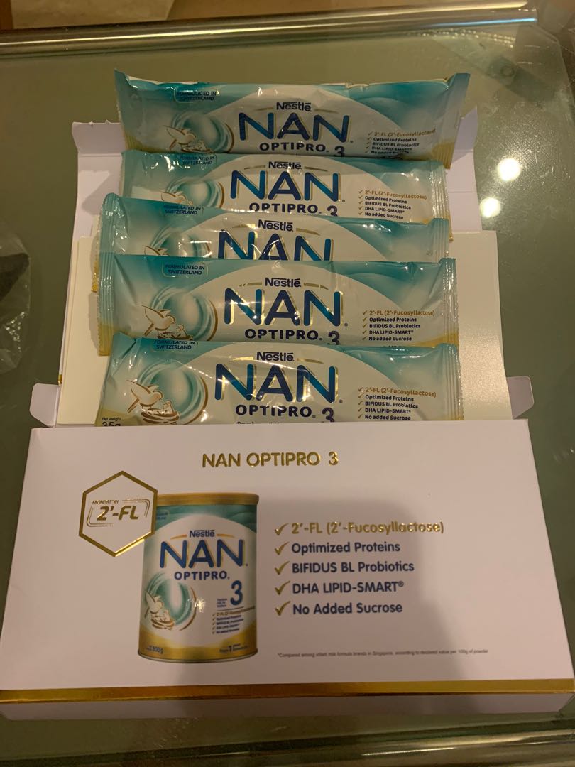 NAN Optipro 3 - 5 sachets, Babies & Kids, Nursing & Feeding, Weaning ...