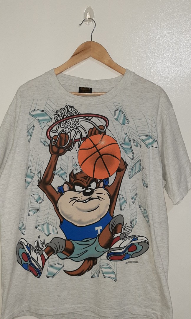 Vintage 1993 Taz Manian Dunk Tee, Men's Fashion, Tops & Sets, Formal ...