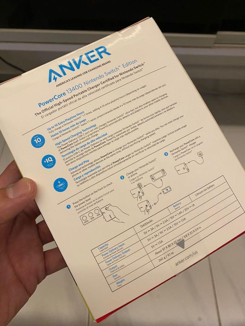 Anker powercore 13400 Nintendo switch edition, Video Gaming, Video Game ...