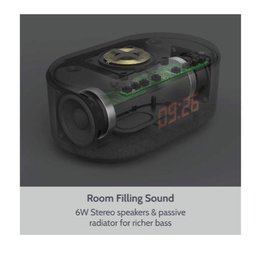 [BRAND NEW] i-box DAWN Bedside Wireless Charging Alarm Clock Radio with ...