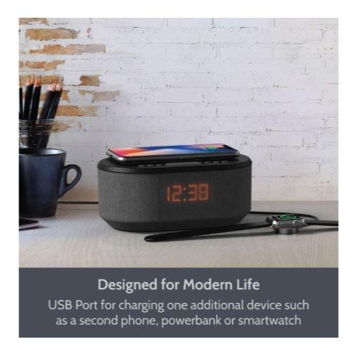 [BRAND NEW] i-box DAWN Bedside Wireless Charging Alarm Clock Radio with ...