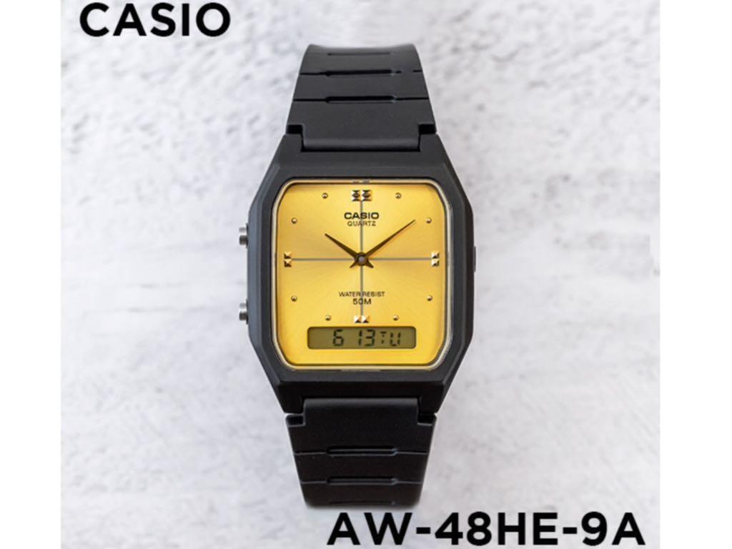 Casio AW48 Classic Analog Digital Quartz Watch AW48HE-9A Dual Time ...