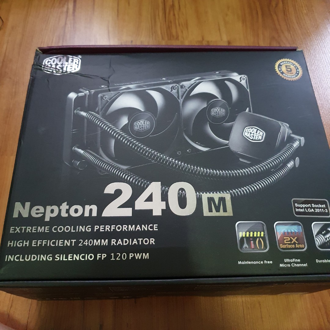 Cooler Master Nepton 240M AIO liquid cooling system, Computers & Tech ...
